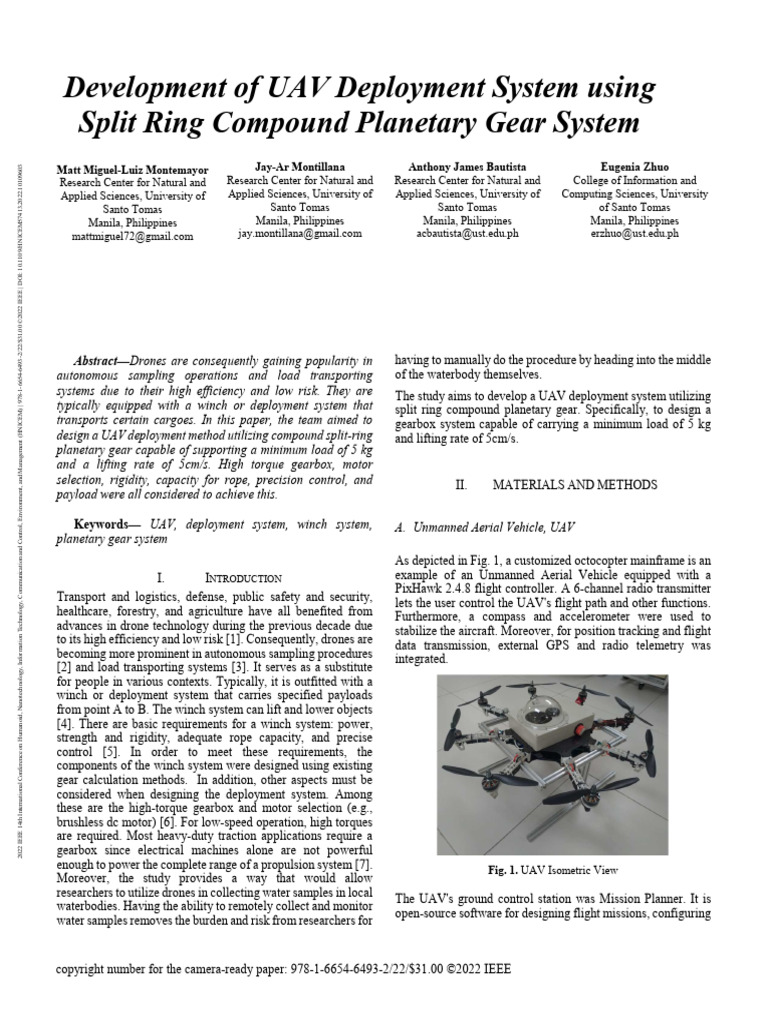 Development of UAV Deployment System Using Split Ring Compound ...