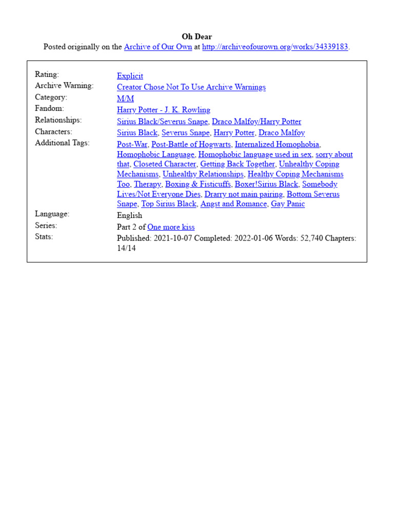 Oh Dear | PDF
