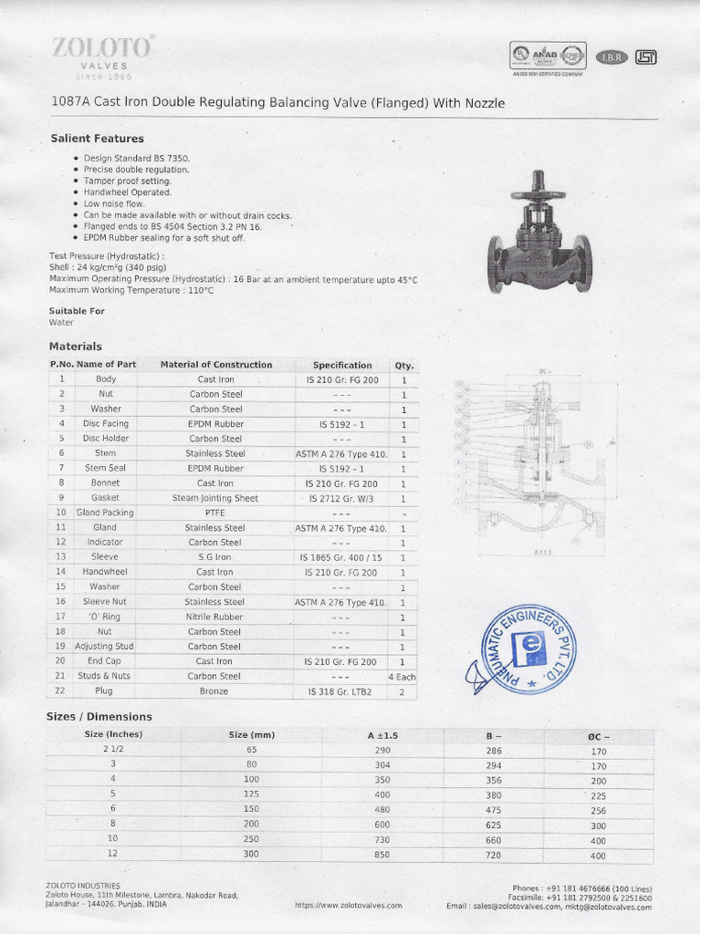 Balancing Valve & NRV | PDF