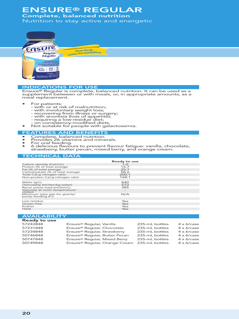 Ensure Regular EN_tcm1310-73150 | PDF