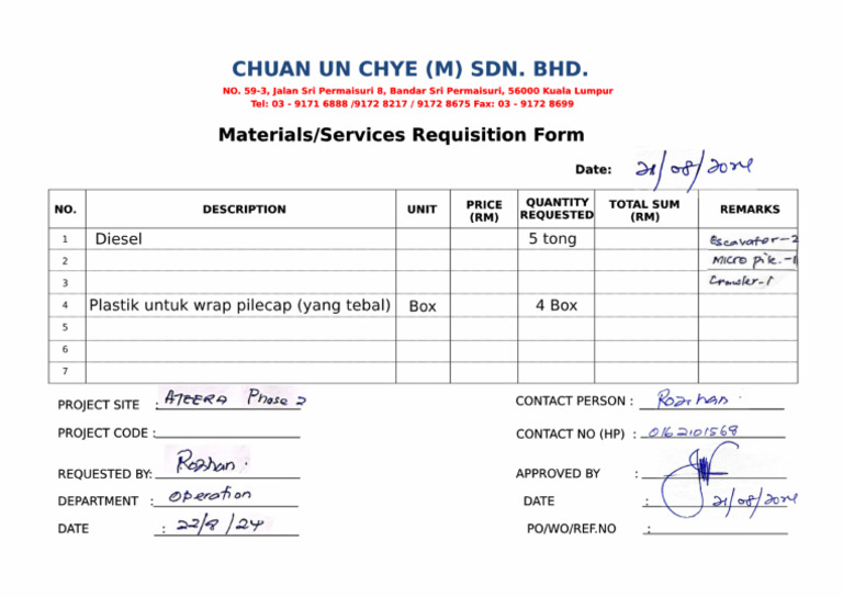 MR FORM Updated PDF | PDF