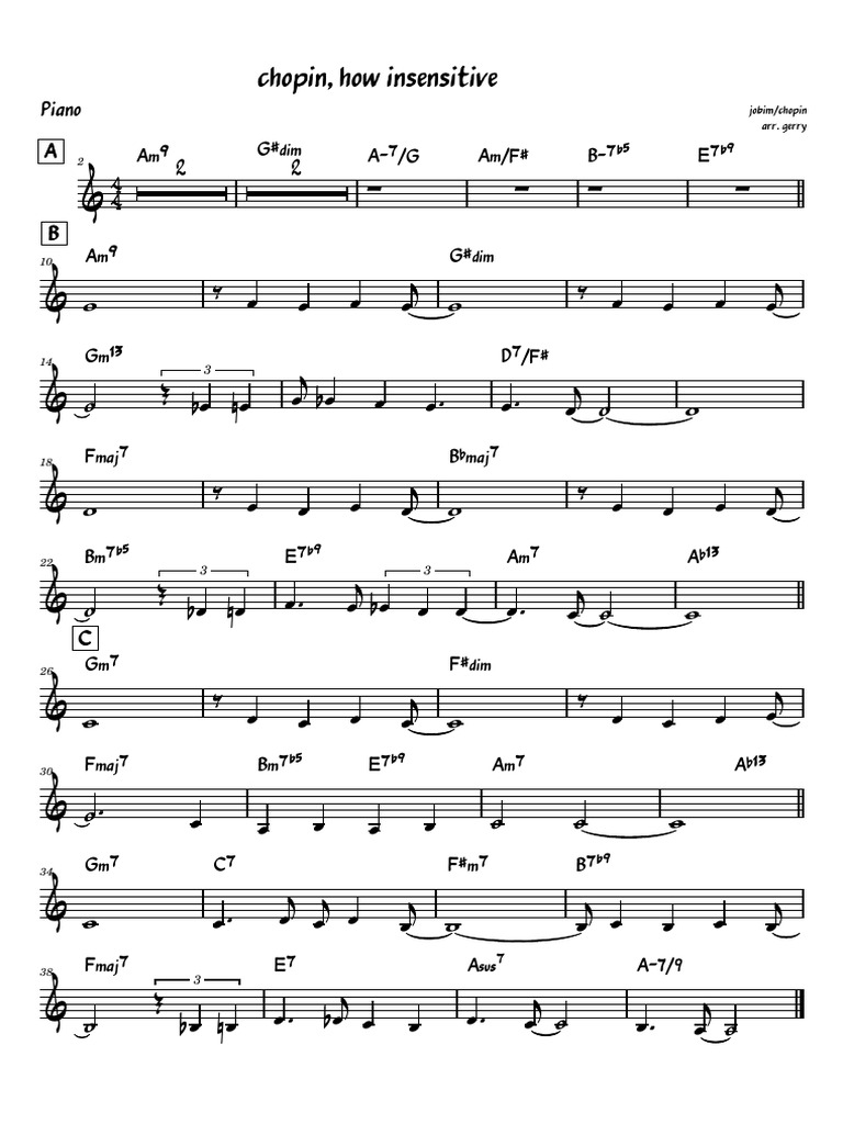 how insensitive.am-Piano | PDF