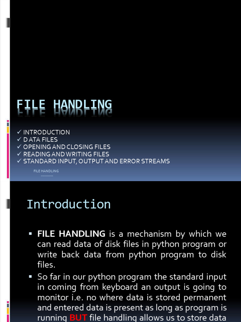 File Handling | PDF