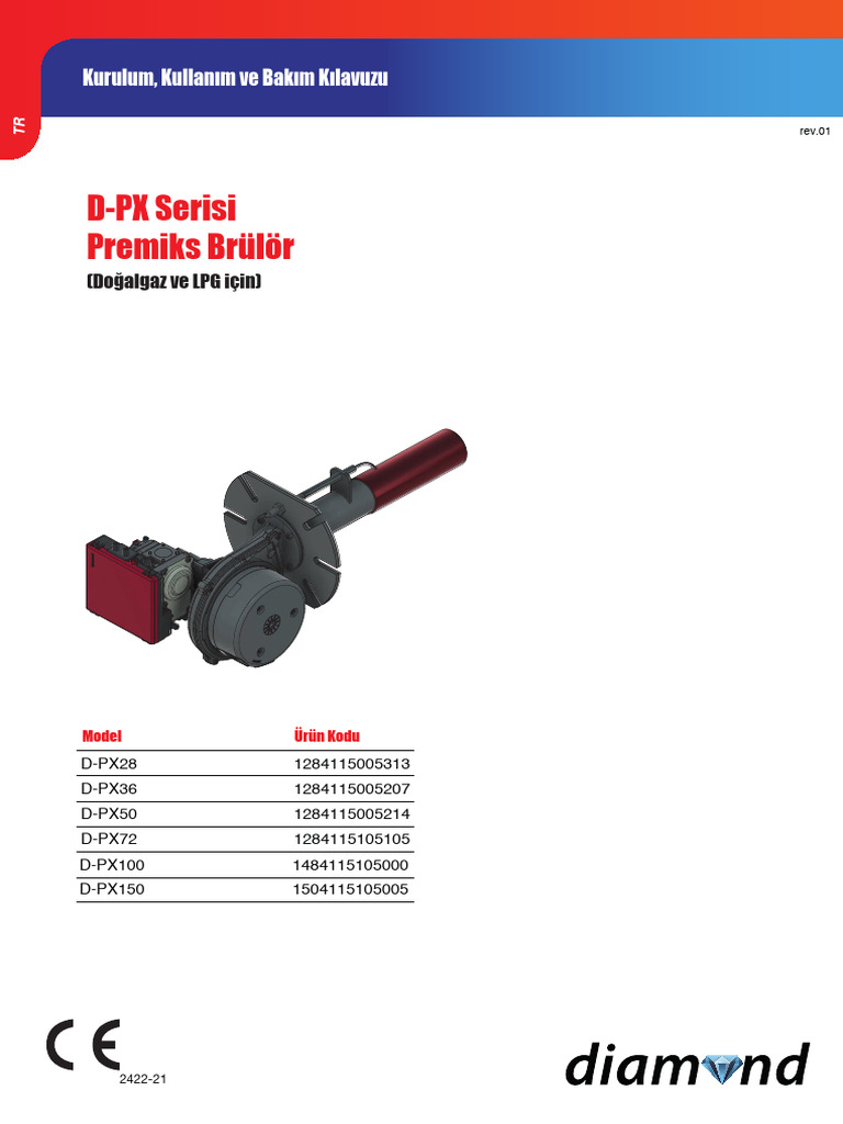 Diamond - Premix Brülör Kullanim Kilavuzu DX 28-150 | PDF