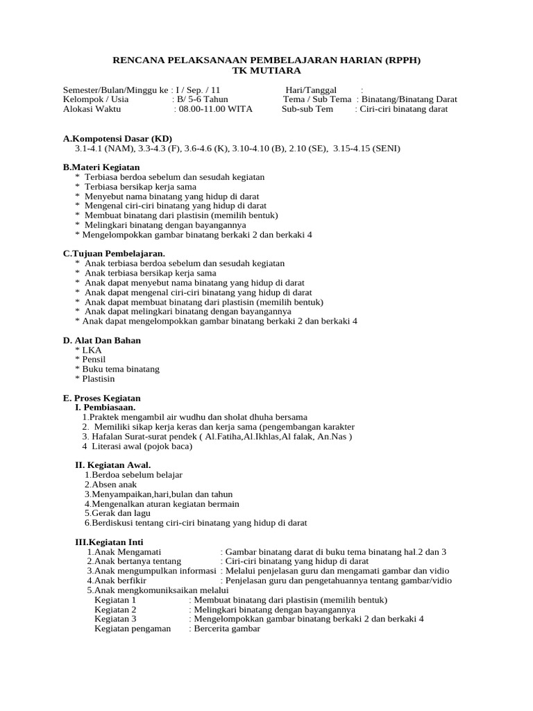 RPPH Kel.a Minggu 11 | PDF | Quran | Islam