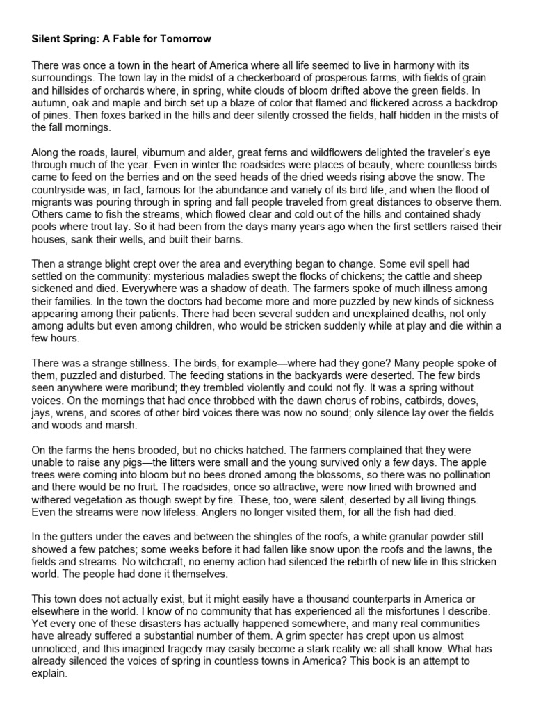 Silent Spring DDT Reading | PDF | Ddt | Science & Mathematics