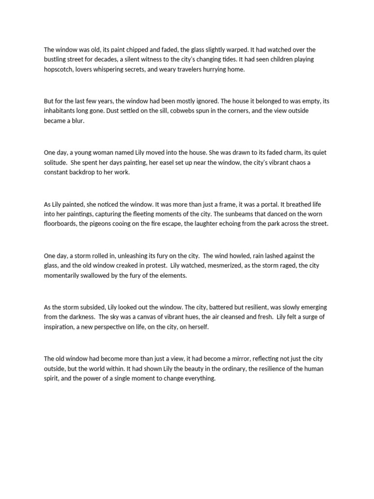 Short Story of A Window | PDF