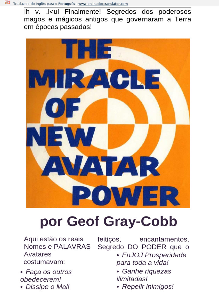 Geoff Gray Cobb The Miracle of New Avatar Power 5 PDF Free - OCR - En.pt | PDF