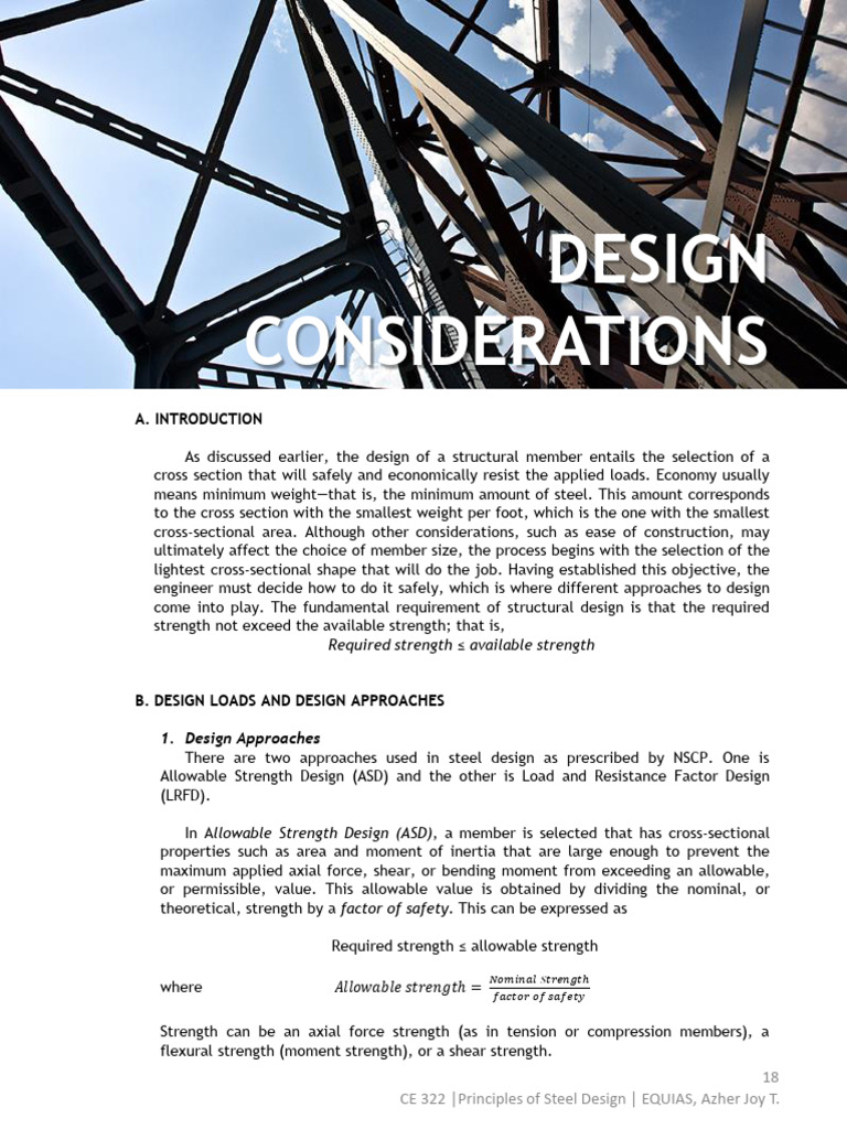 Steel Structure Design Considerations | PDF | Framing (Construction ...