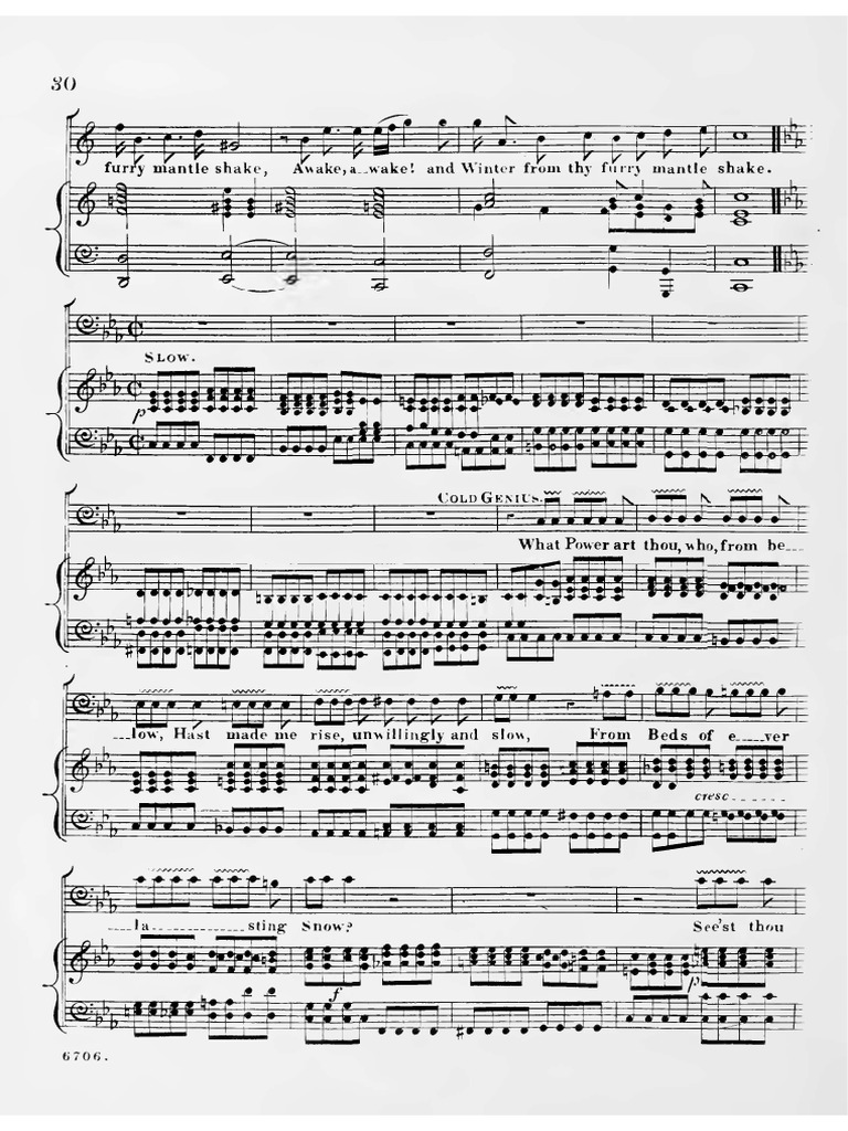 Purcell - Cold Song | PDF