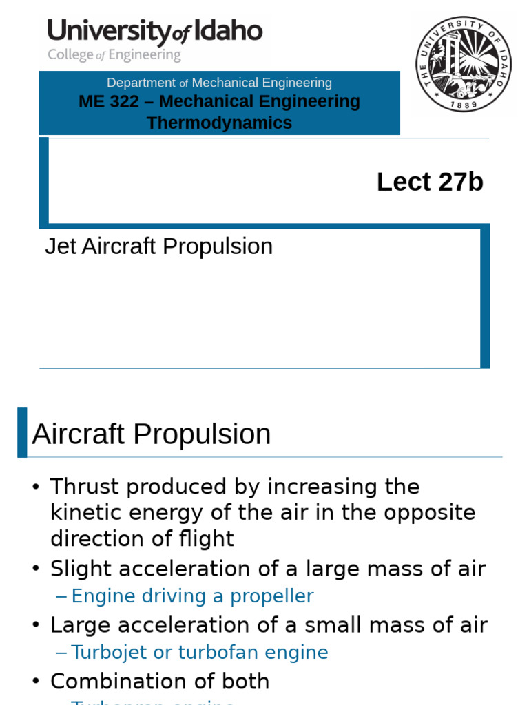 Jet Aircraft Propulsion | PDF
