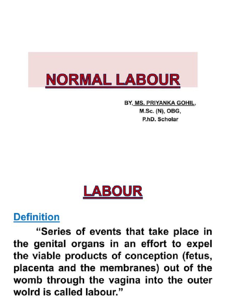 Normal Labour | PDF
