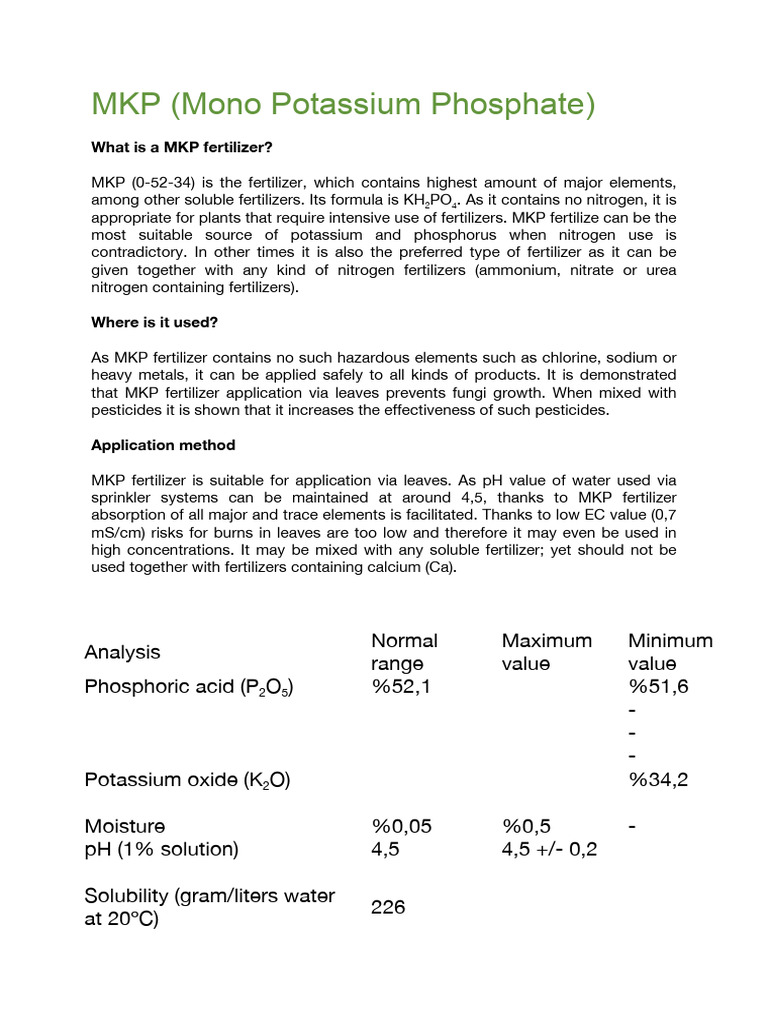 9- MKP (Mono Potasyum Fosfat)-eng | PDF