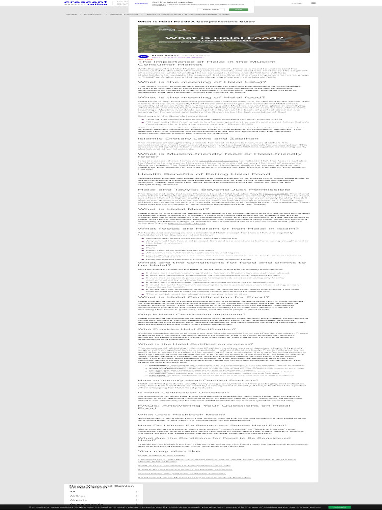 What Is Halal Food A Comprehensive Guide | PDF