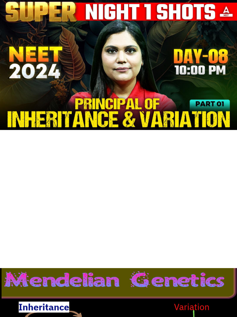 Principle of Inheritance Gold Notes by Garima Mam | PDF