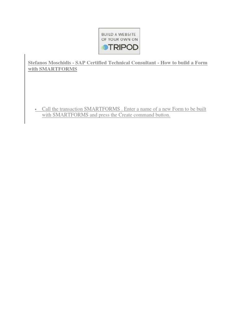 Stefanos Moschidis - SAP Certified Technical Consultant - How To Build A Form With Smartforms ...