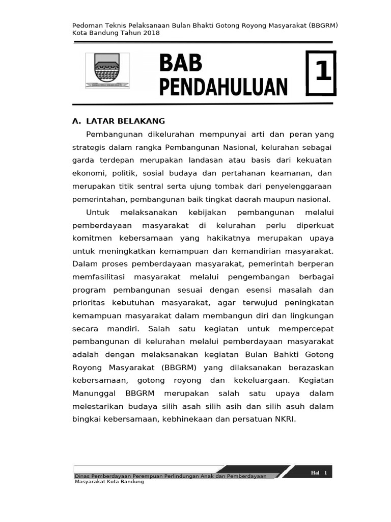 Pedoman Teknis BBGRM Gabungan | PDF