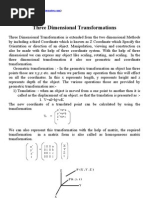 CSEC TRANSFORMATIONS Notes | PDF | Shape | Mirror