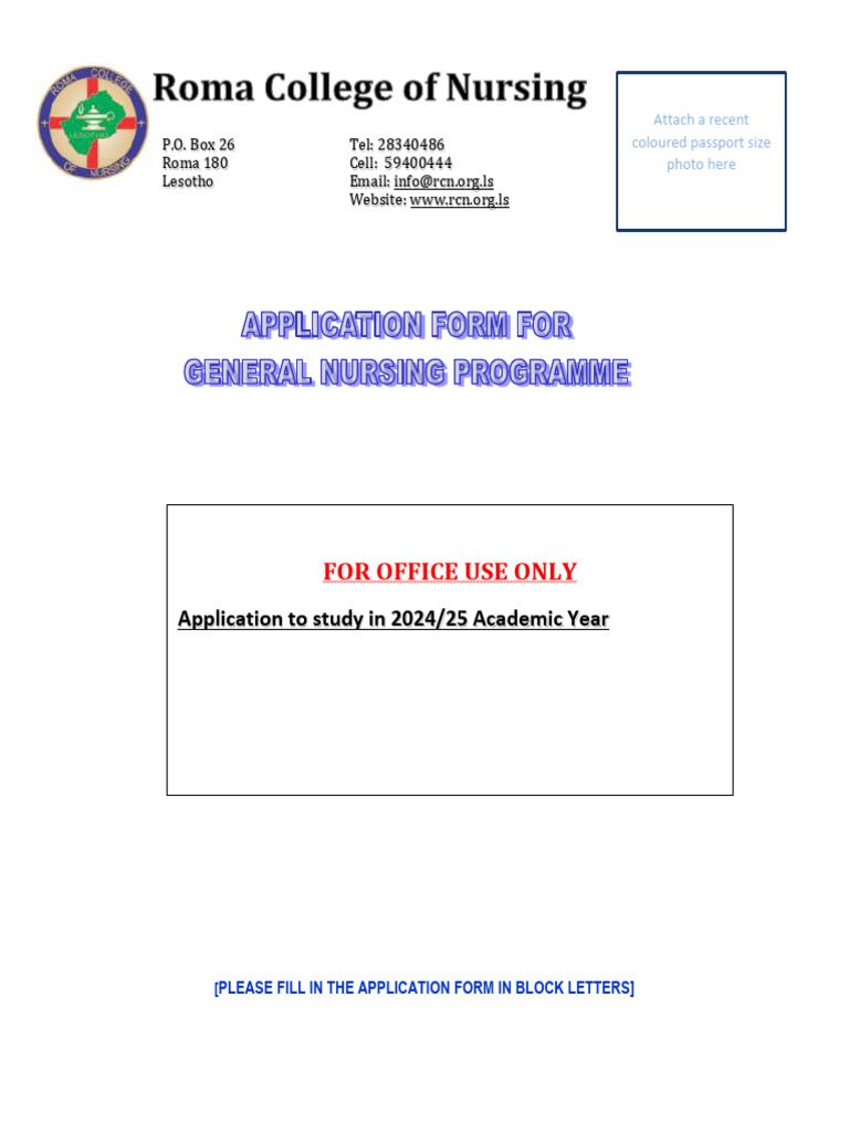 Application Form 2024 2025 1 | PDF