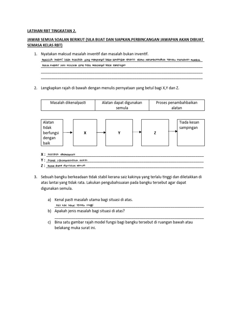 Latihan RBT Tingkatan 2 | PDF