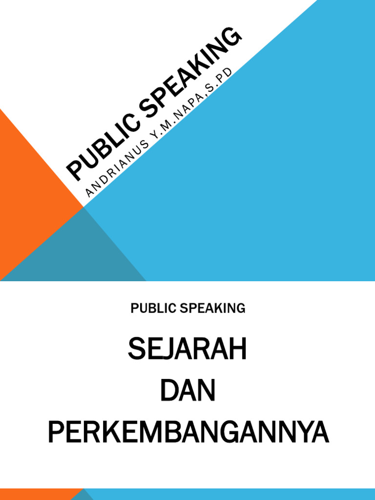 Public Speaking | PDF