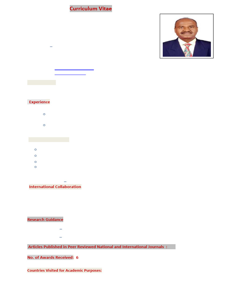 DR S Ravi CV LIS 31122019 | PDF