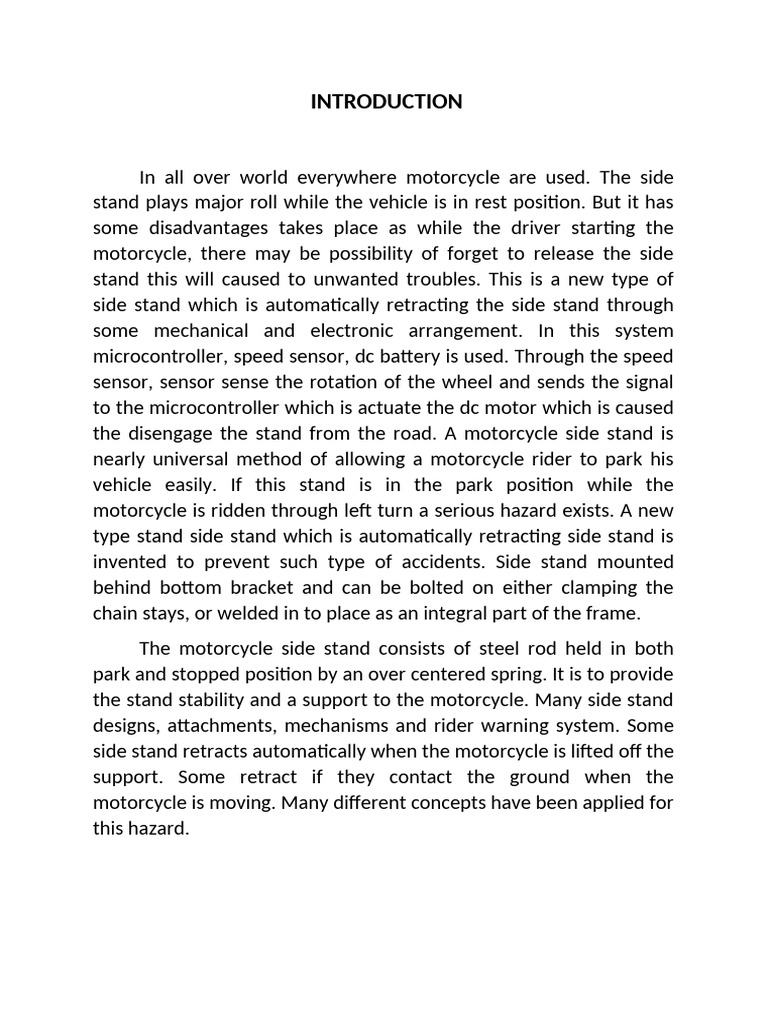 Automatic Bike stand retrieval system | PDF