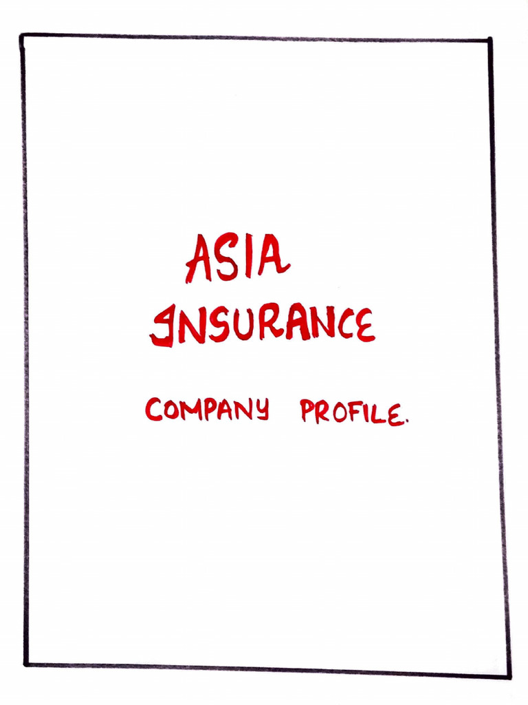 Profile - Insurance Company | PDF