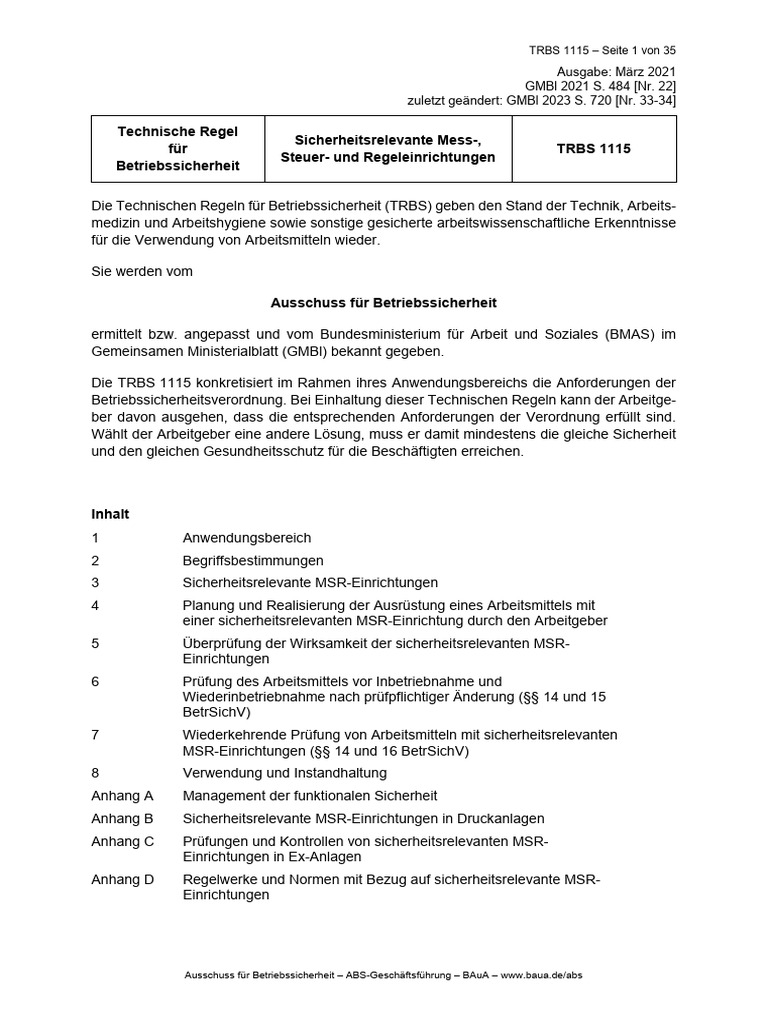 TRBS 1115 | PDF