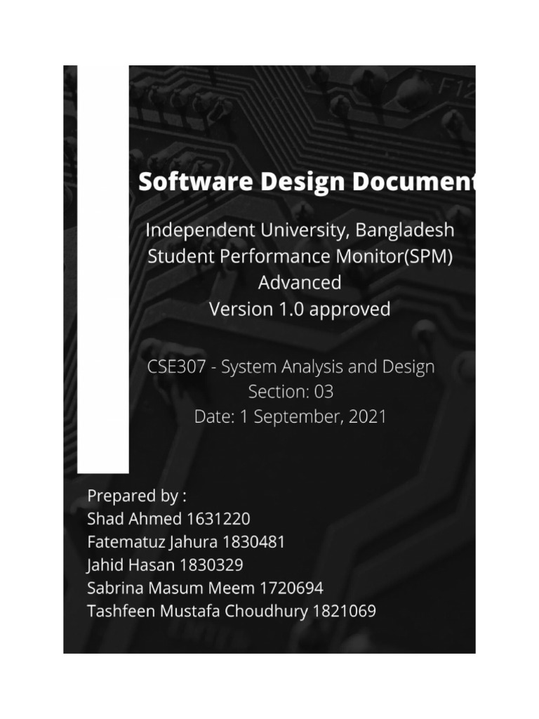 SoftwareDesignDocument Group4 Sec03 | PDF