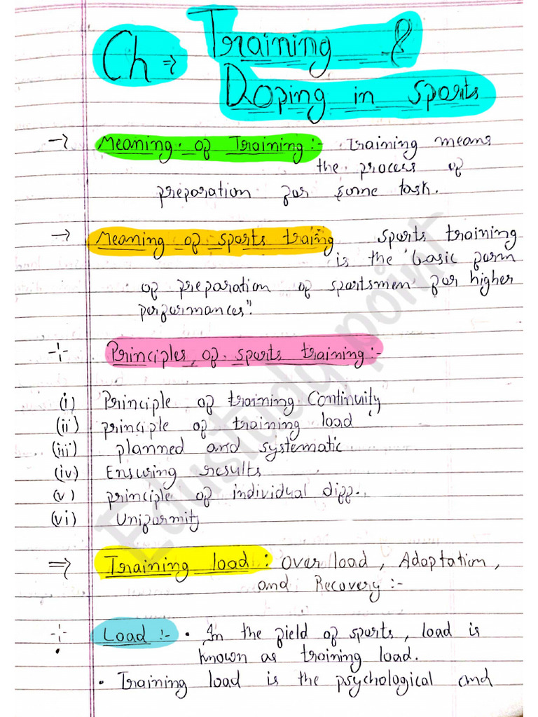 Training and Doping in Sports (Edustudy Point) | PDF
