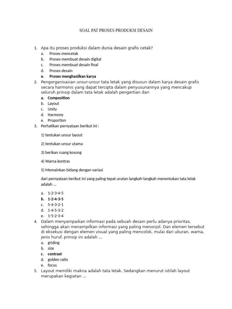 Soal Desain Grafis Cetak | PDF