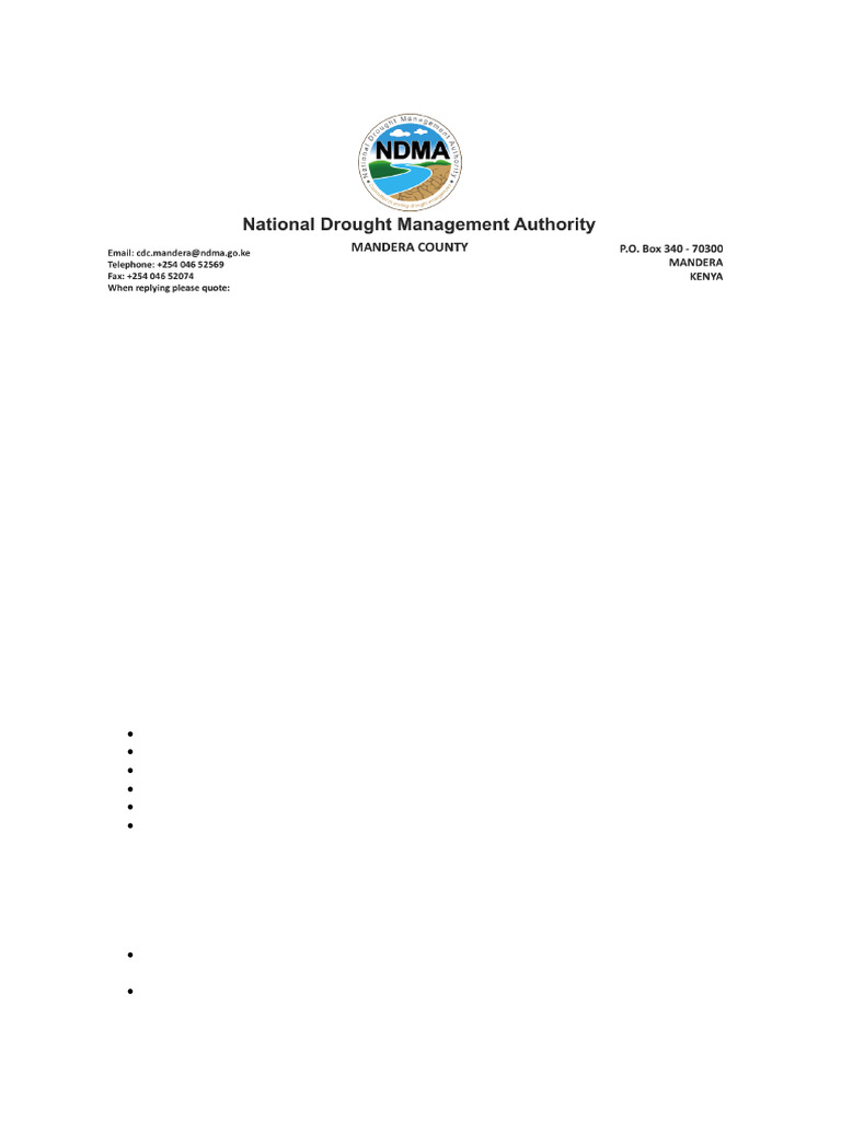 HSNP ADVERT PO Mandera South May 2024 | PDF