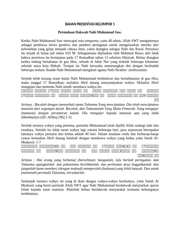 Bahan Presentasi Kelompok 1 | PDF