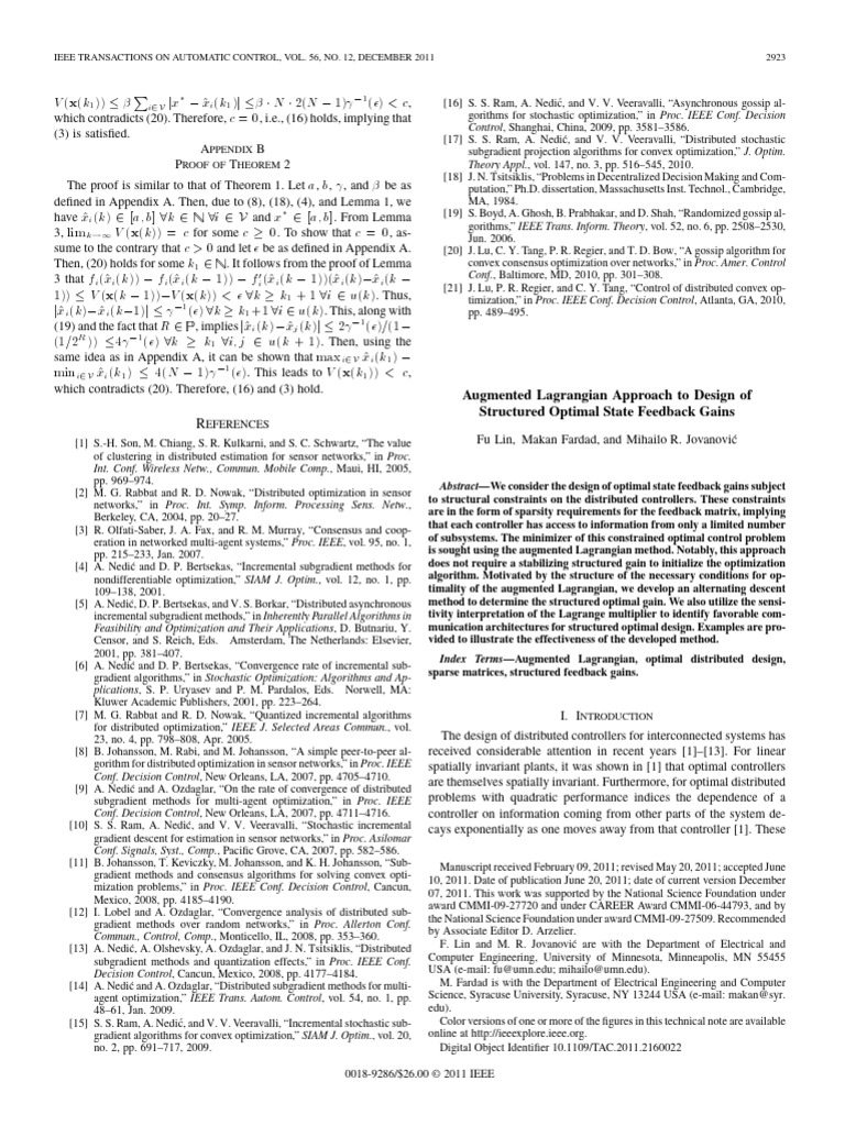 Augmented Lagrangian Approach To Design of Structured Optimal State ...