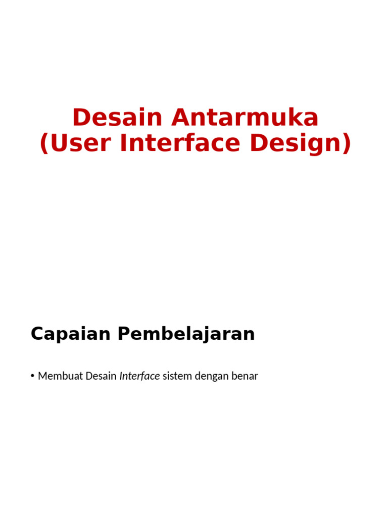 Desain Antarmuka | PDF