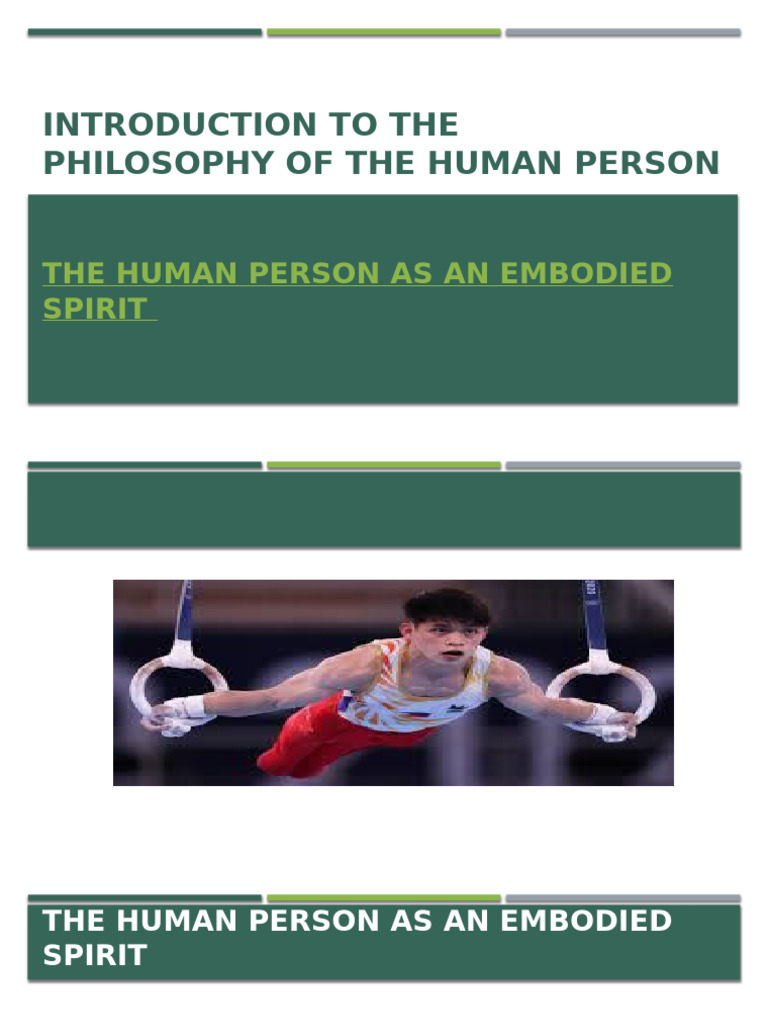 The Human Person As An Embodied Spirit Lesson1 090756 | PDF