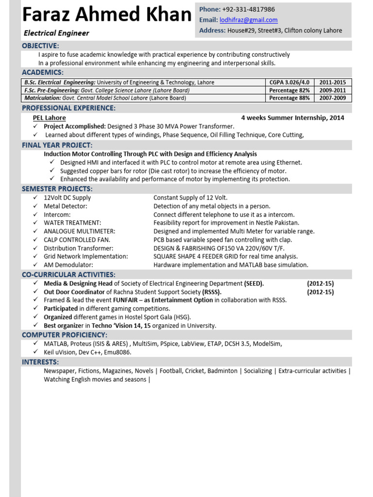 Resume Faraz | PDF