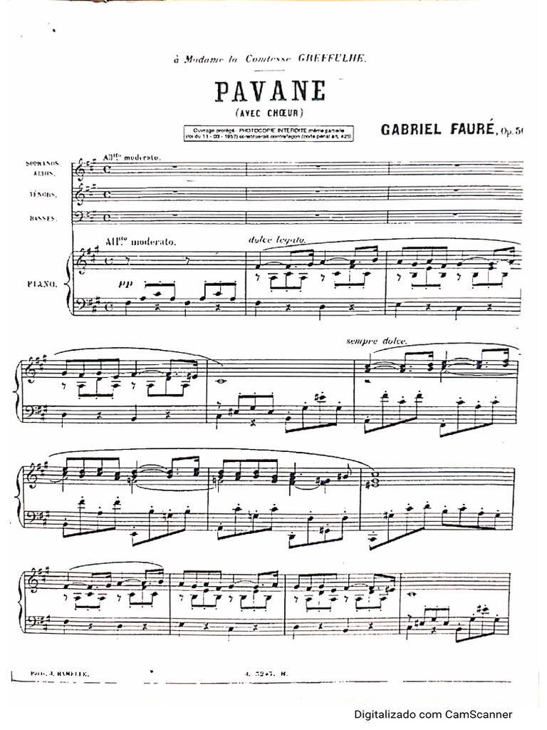 Pavana - G. Fauré | PDF