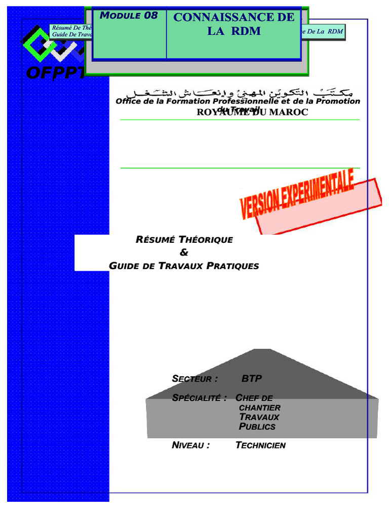 Qdoc - Tips - Module 08 Connaissance de La RDM BTP TCCTP | PDF