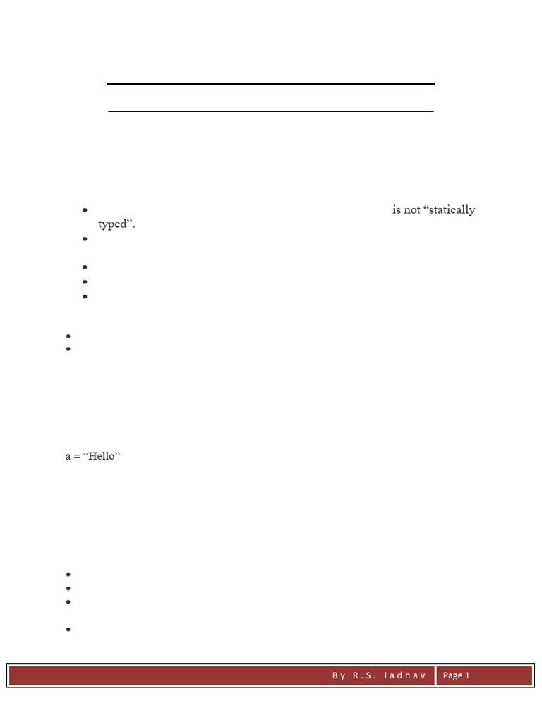Python Programming Chapter 2 | PDF