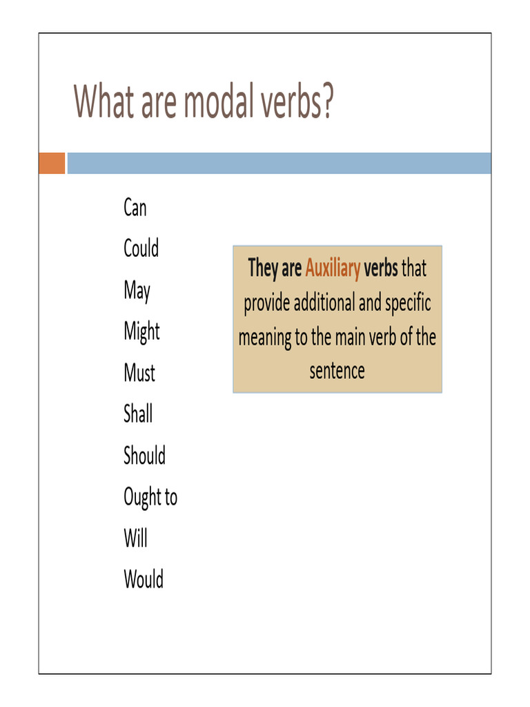 Modals Ingles 2 | PDF