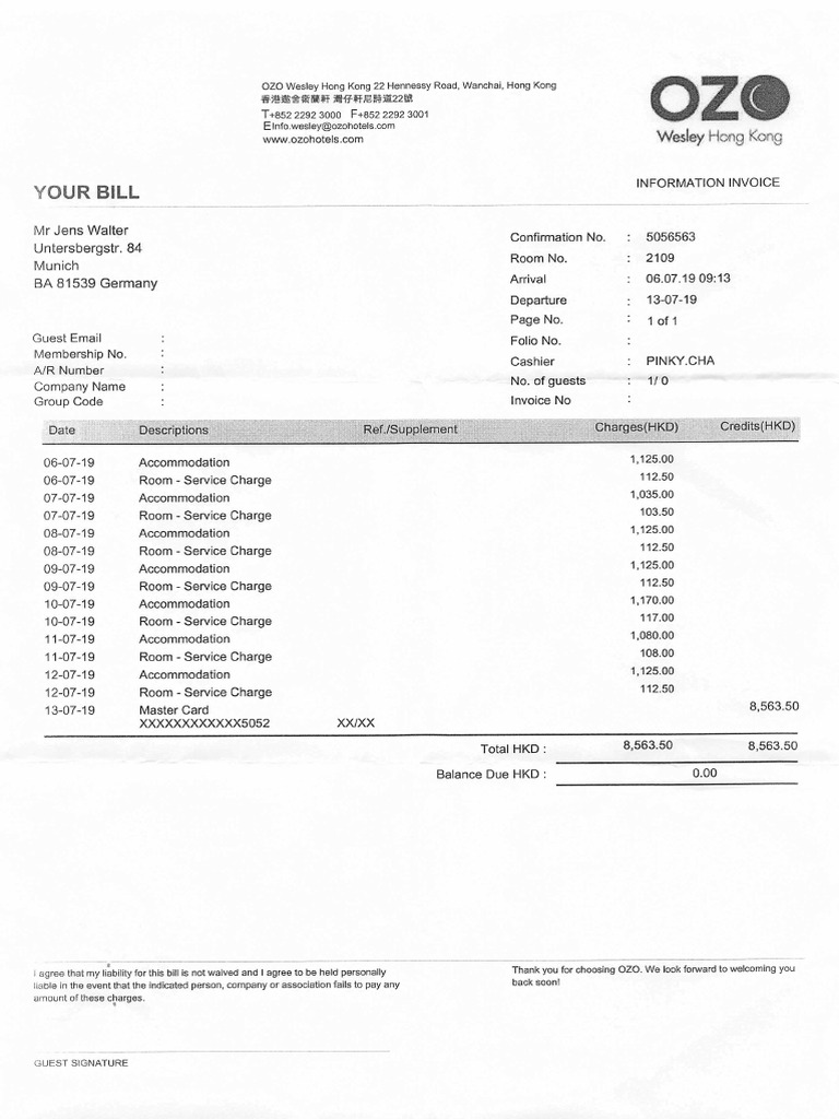 Hotel Invoice24 | PDF