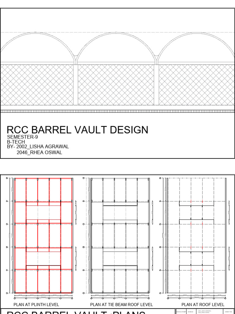 Barrel Vault Final Drawings | PDF | Vault (Architecture ...