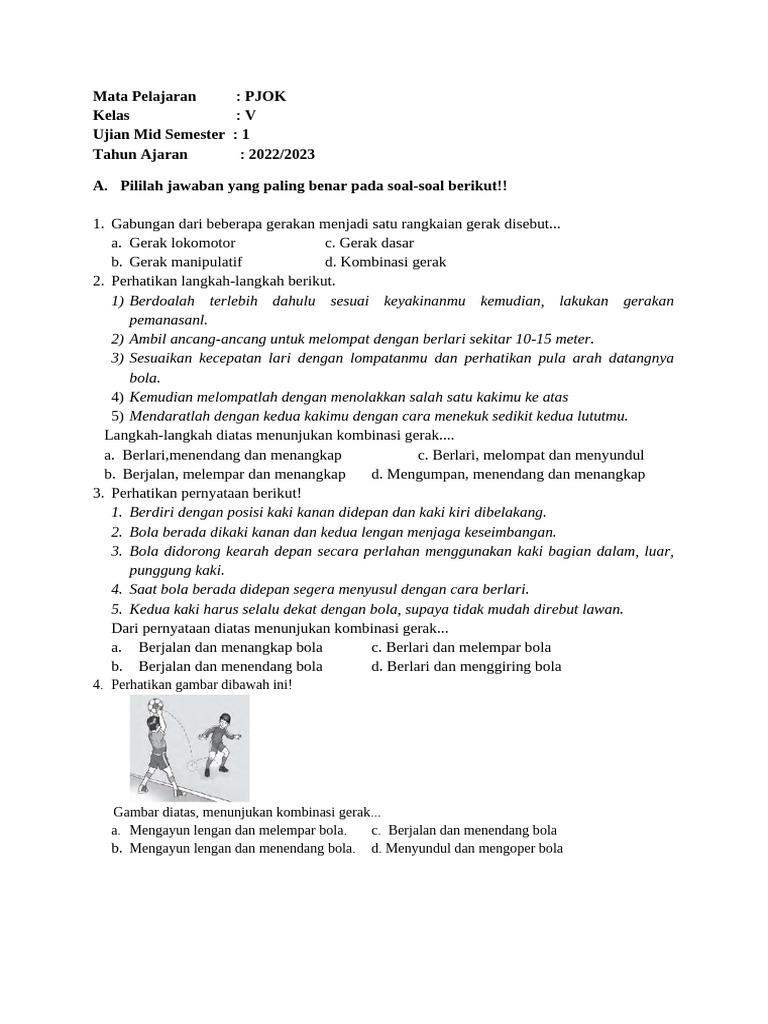 Soal Mid Sem 1 Kelas 5 | PDF