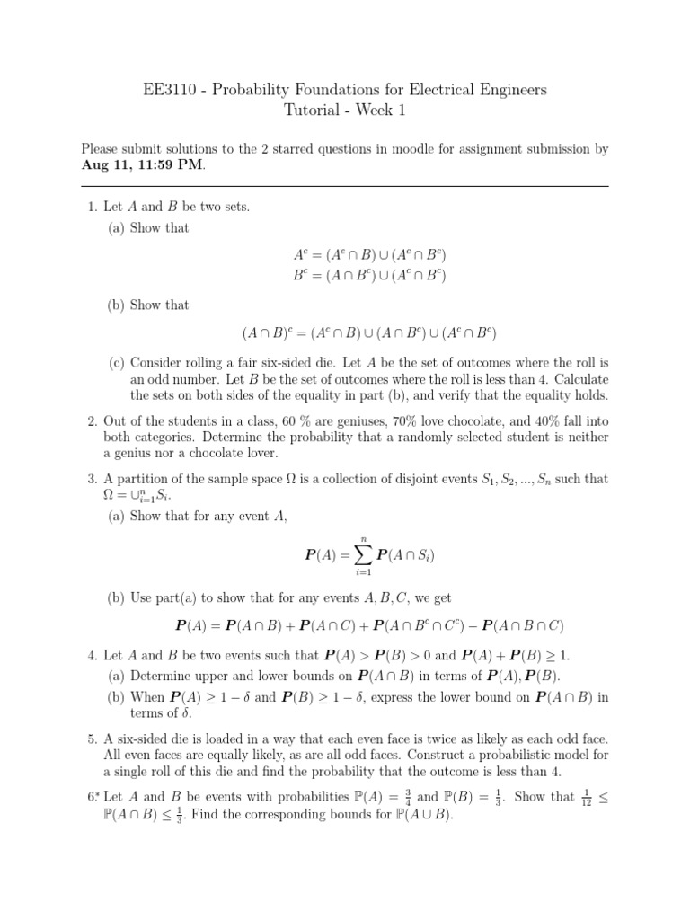 EE3110 Jul 2024 Tutorial1 | PDF