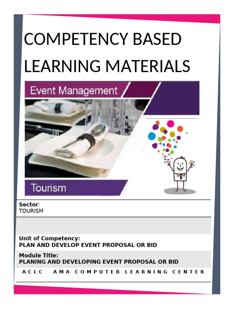 Unit of Competency PLAN AND DEVELOP EVEN | PDF