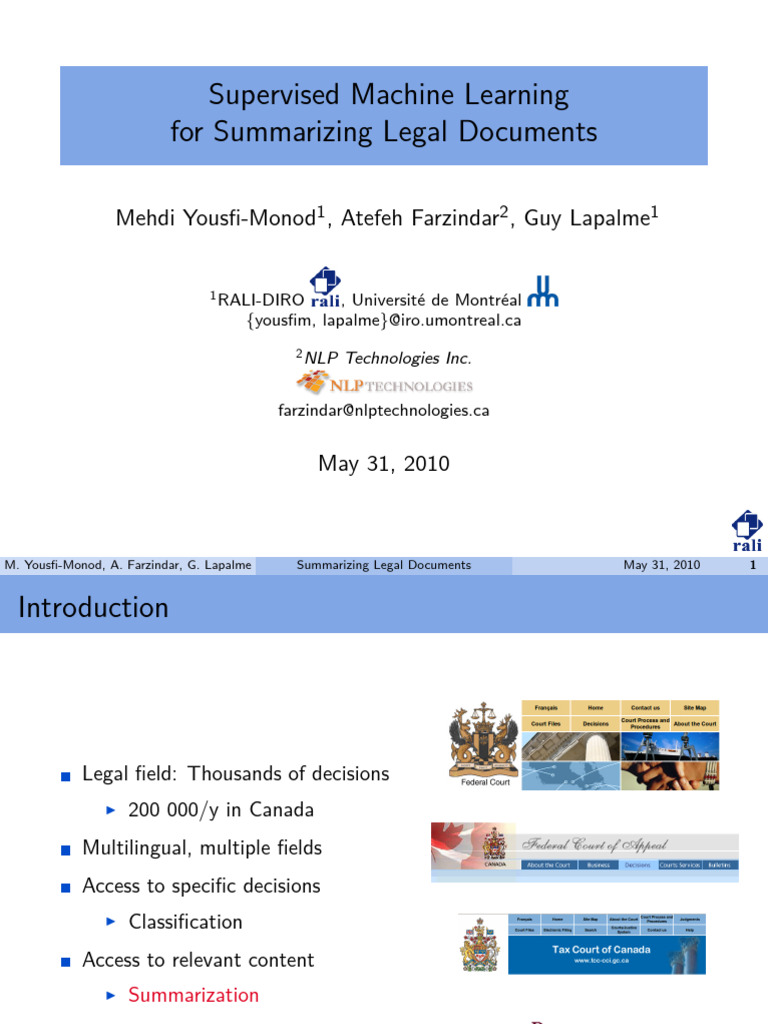 Yousfi Farzindar Lapalme Pres 10 | PDF