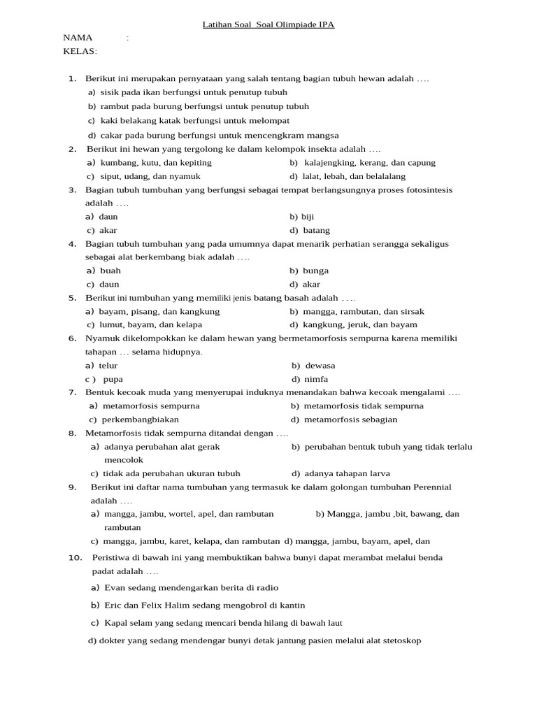 Latihan Soal Iis | PDF