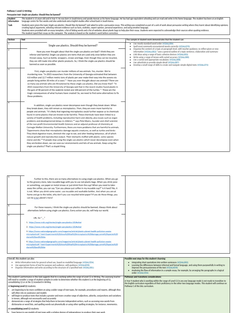 C2W SingleUsePlasticsShouldTheyBeBanned | PDF